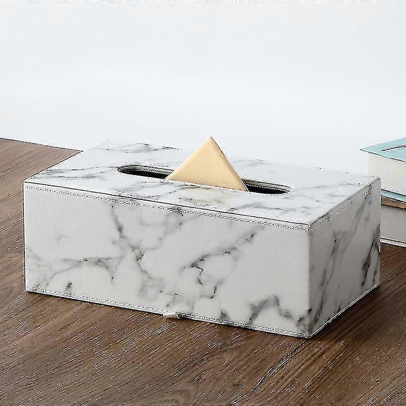 Marble Tissue Box Cover Rectangular,facial Tissue Box Holder For ...