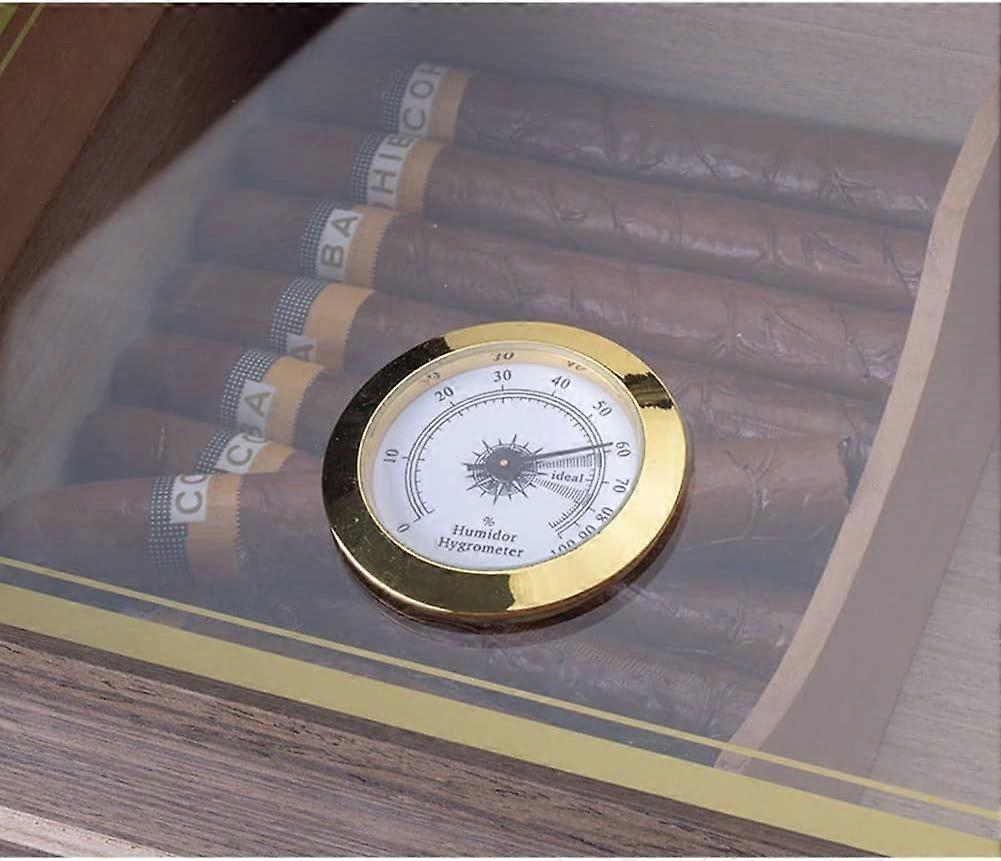 Desktop Humidor Case Holds 10-13 Cigar, Tempered Glass Top Display ...