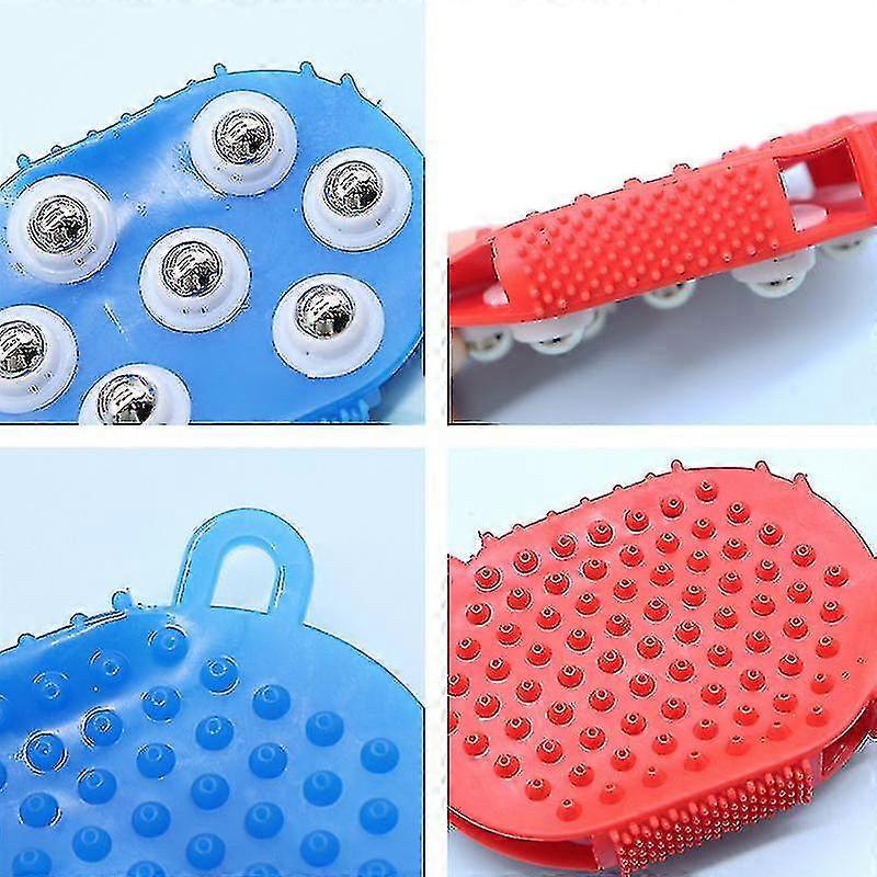 Pt Massager Palm Shaped Hand Massage Manual 360 Degree Roller Metal 2756