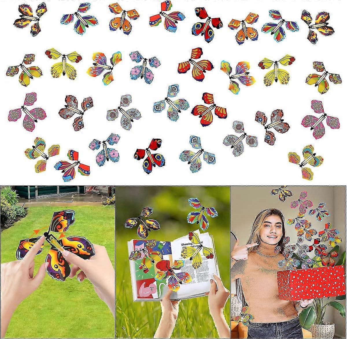 30PCS papillon volant magique (couleur alatoire), jouet papillon ...