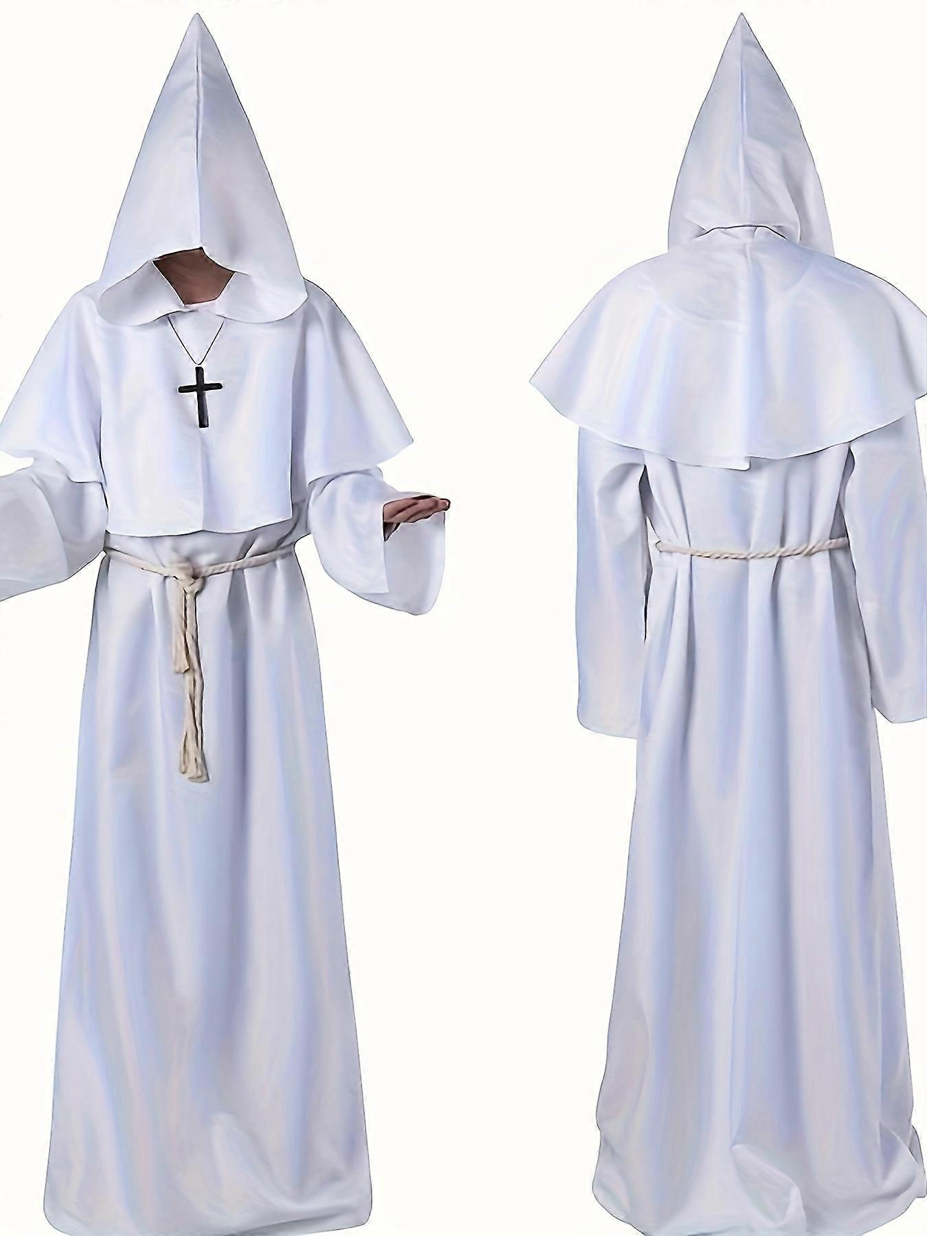 New style Men's Retro Medieval Monk Clothes, Halloween Cosplay Costume ...