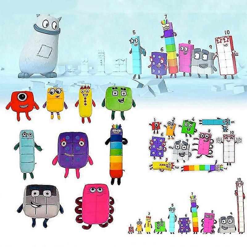 Numberblocks 1-10 Plush Doll Toy Gift Educational Premium Stuffed ...