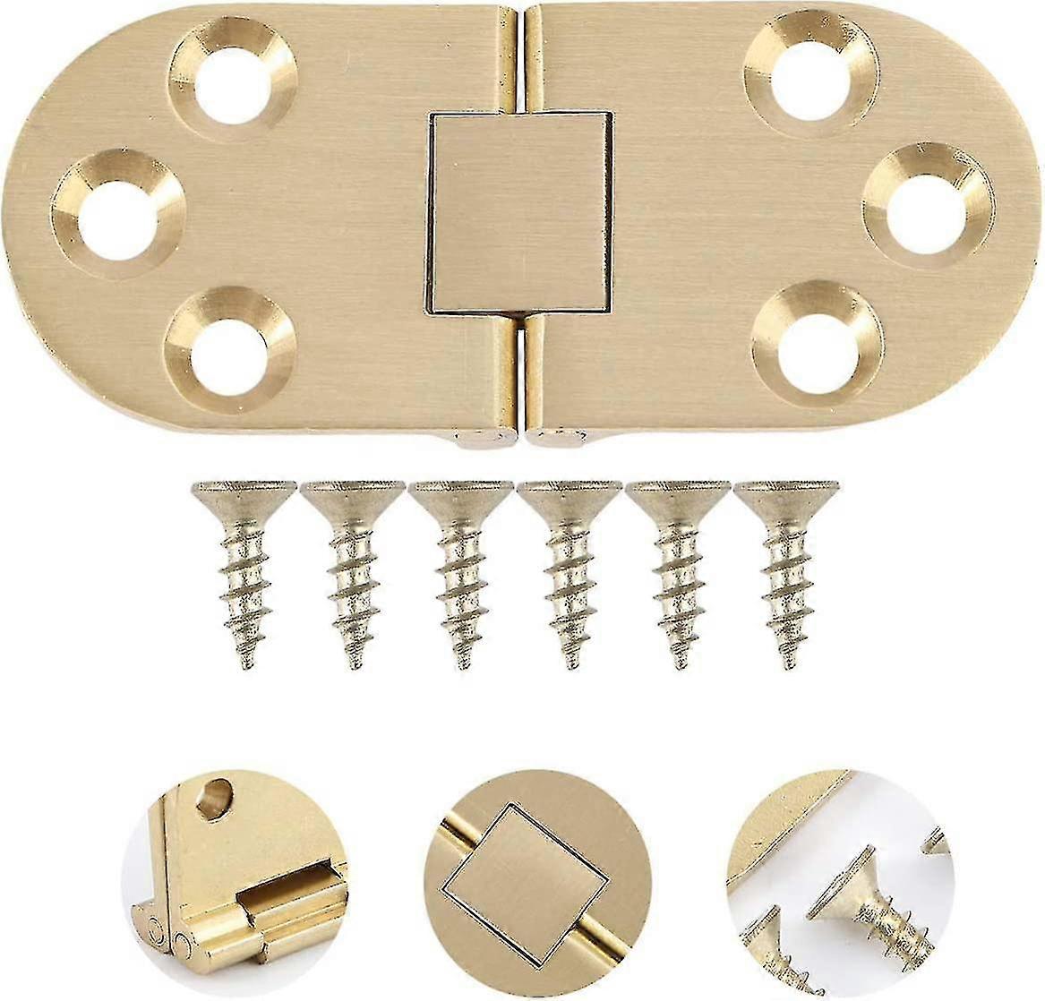 4set Brass Hinges With Screws For Folding Table Cabinet Door Furniture ...