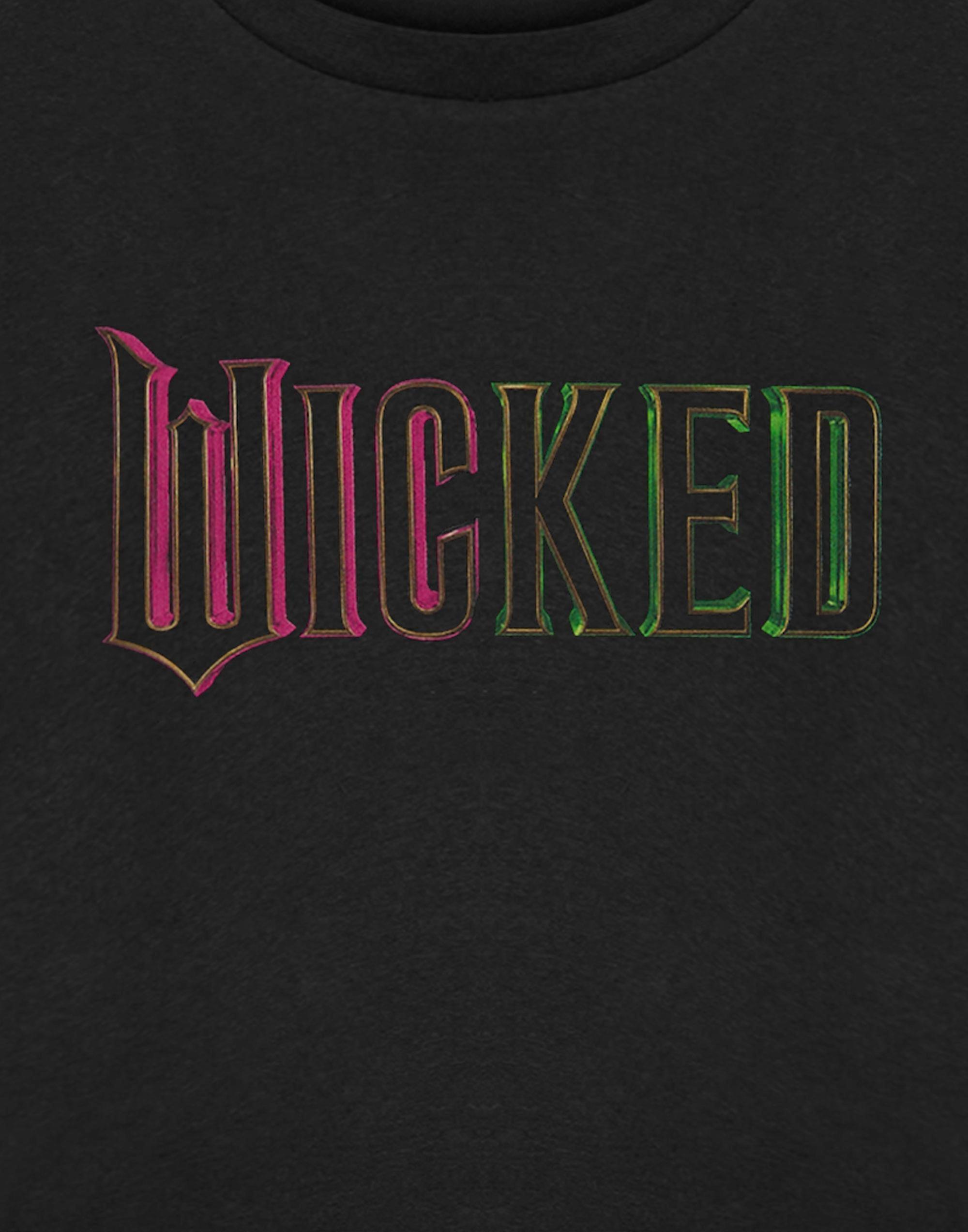 Wicked Girls Short Sleeved T-Shirt Black Green Pink Logo | Fruugo AU