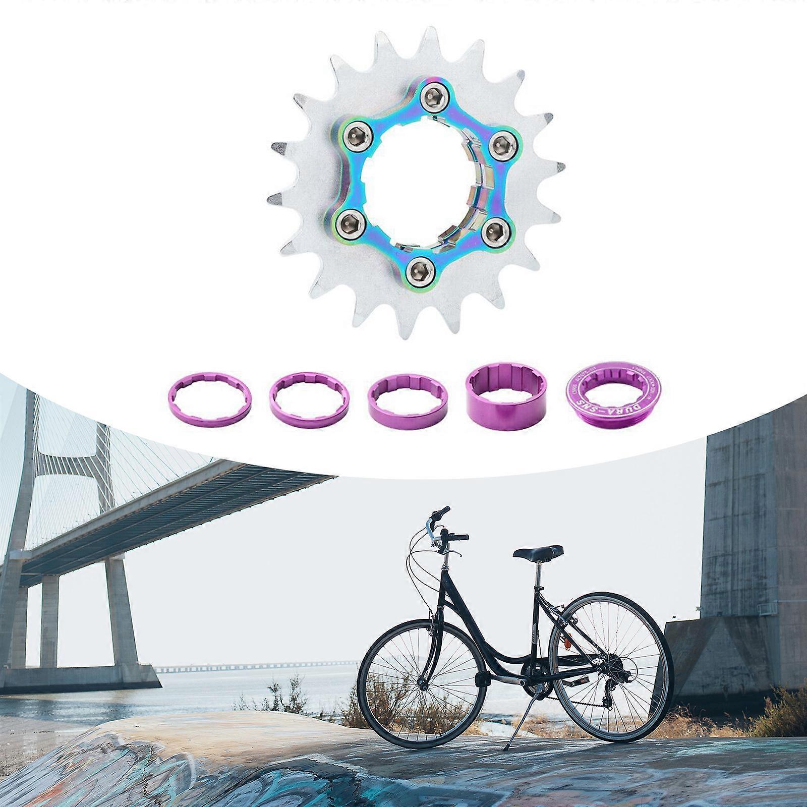 Single Speed Cassettes with Spacer and Locking Rings, 16T 18T Single ...