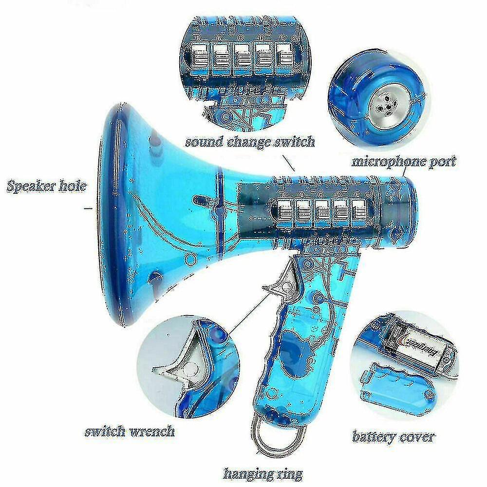 Kids Voice Changer Robot Megaphone Amplifier 10 Sound Effects Led T ...