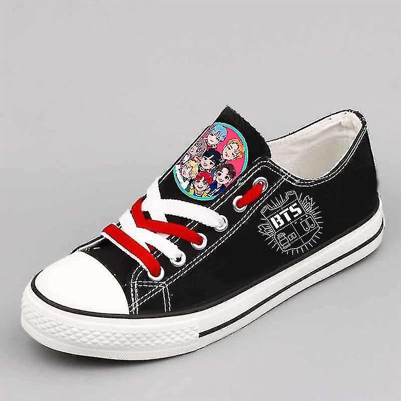 New Bts Canvas Shoes Men's And Women's Shoes Korean Edition Student ...