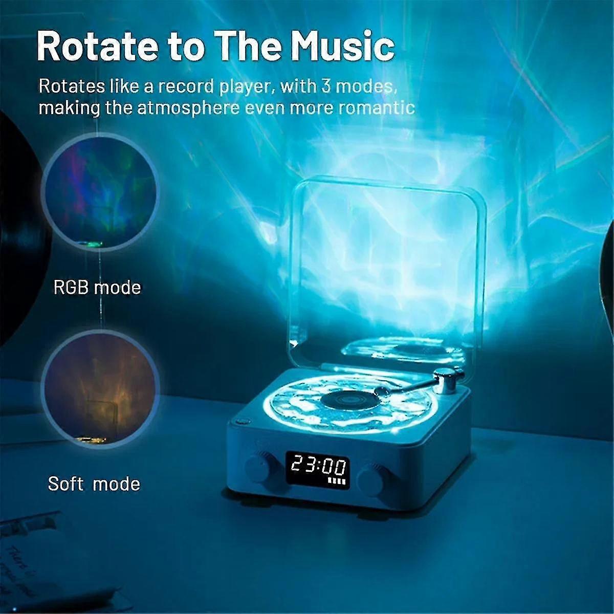 KW03 Retro Vinyl Record Speaker RGB Wireless Bluetooth 5.0 Turntable ...