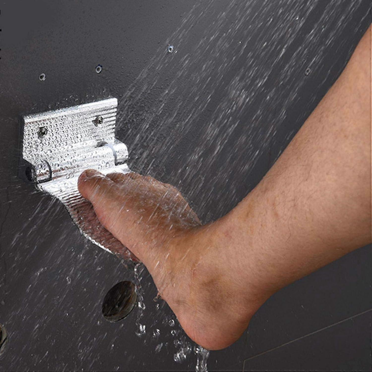 Shower Foot Rest, Folding Up Bathroom Foot Rest Non-slip Shower Shaving ...