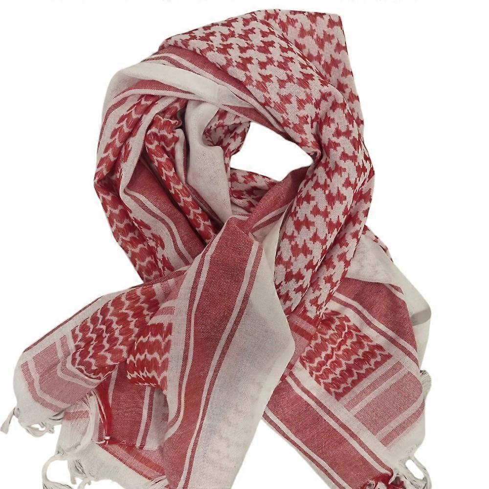 Palestinian Shawl Keffiyeh - Red and White - Scarf | Fruugo UK