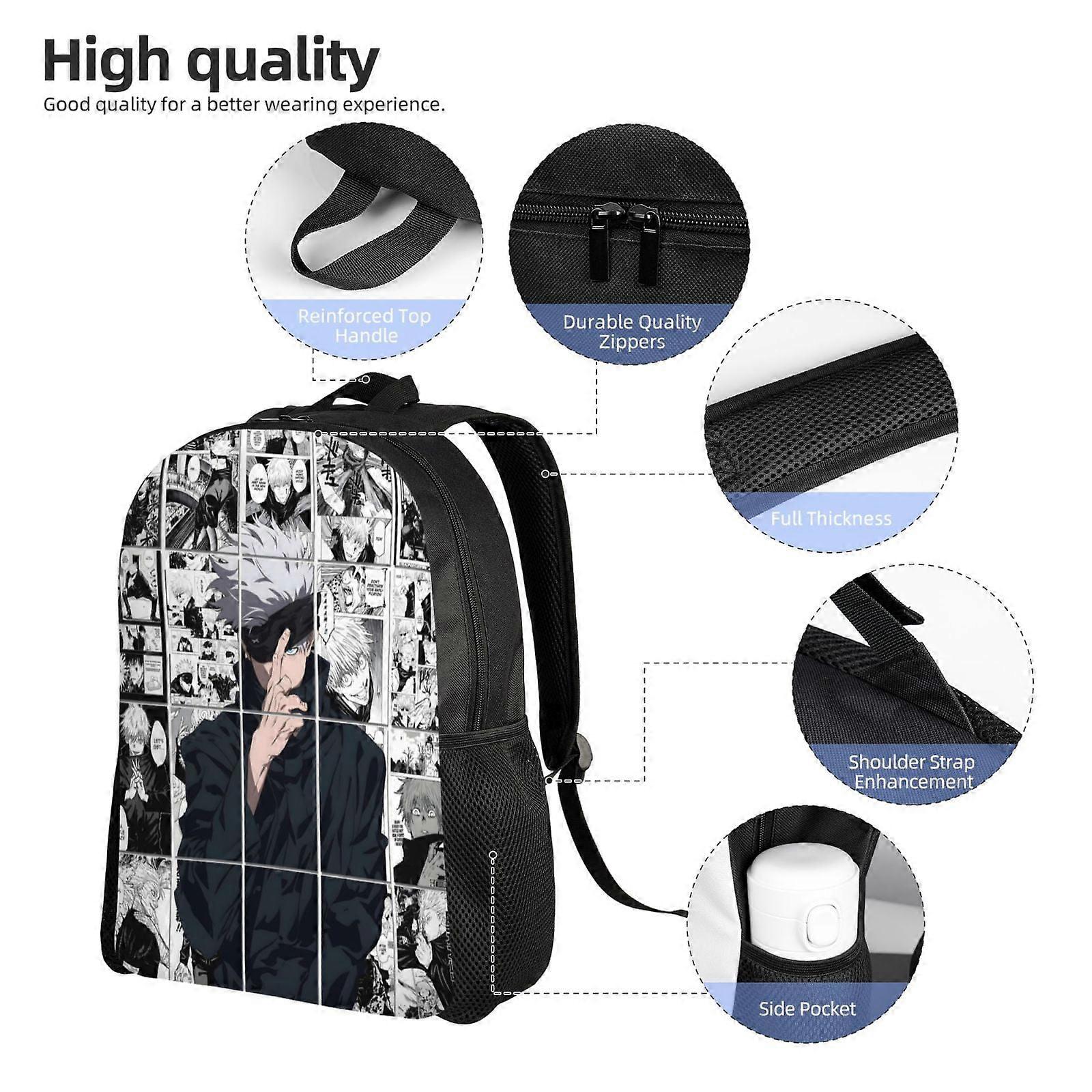 Gojo Satoru Anime Backpack Cartoon Travel Bags 3D Printed Casual ...
