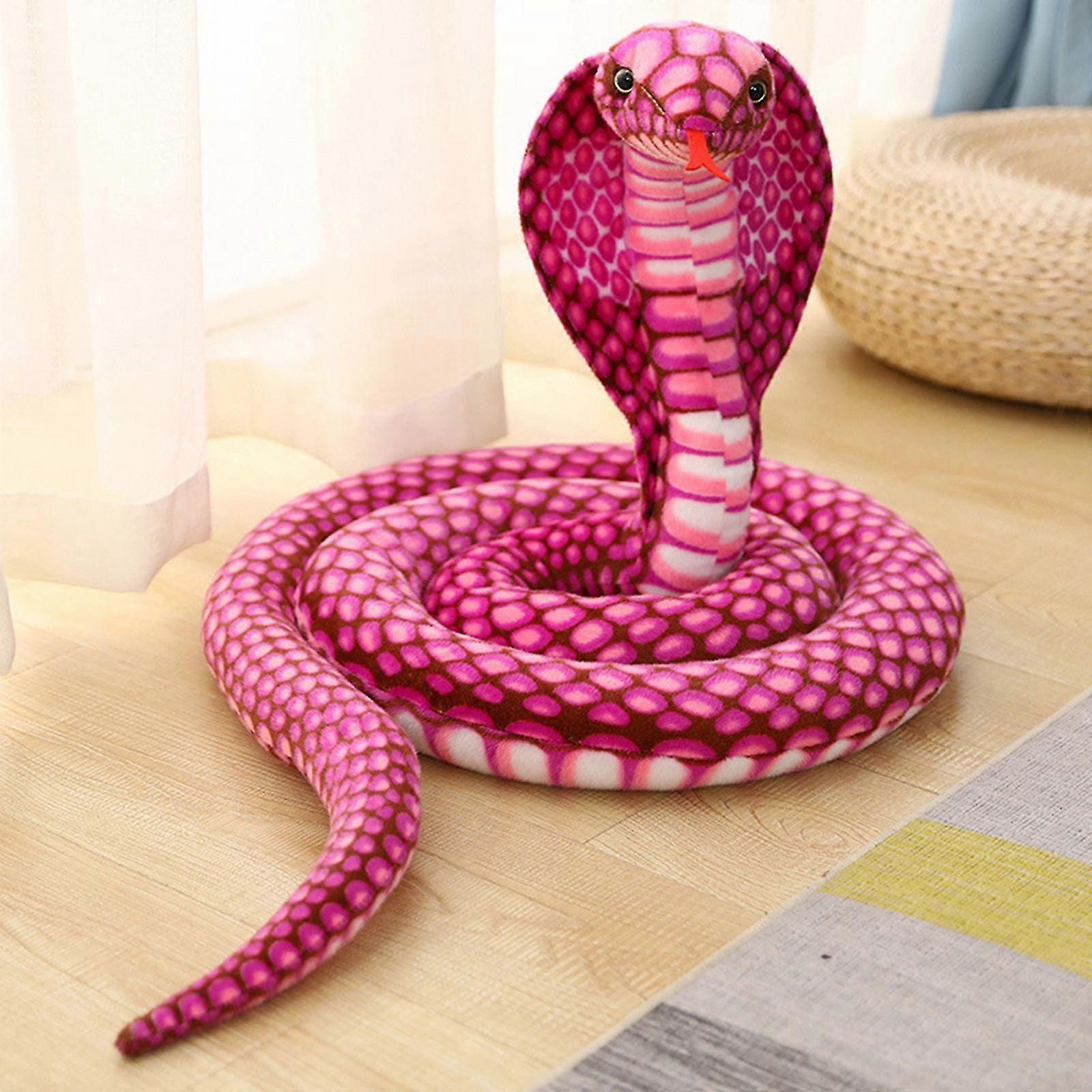 Large Simulation Snake Plush Toy - Realistic Cobra Stuffed Animals For ...