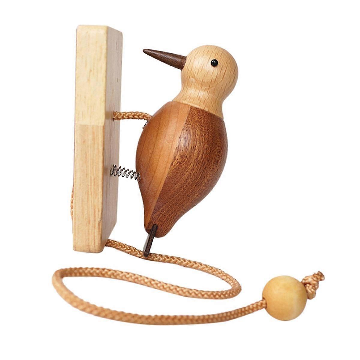 Wooden Woodpecker Door Bell Easy Installation Hanging Ornament ...
