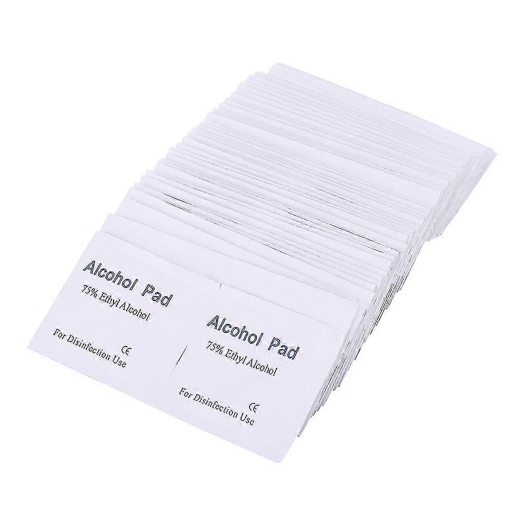 100 Pcs Alcohol Wipe Clean Pad Medical Swab Sachet Antibacterial Tool ...