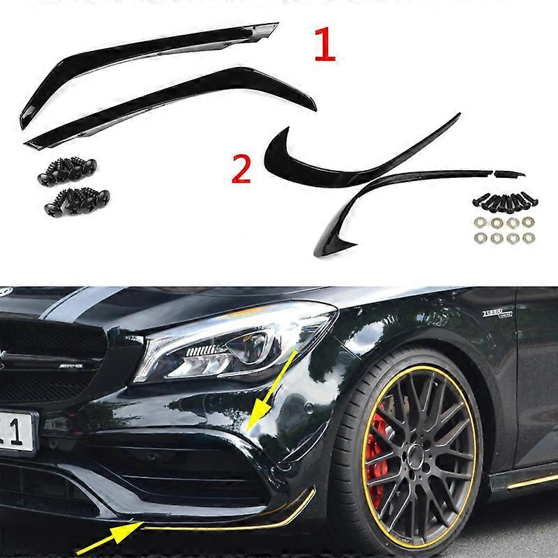 6PCS Front Bumper Under Splitter Spoiler Canards Air Knife for a Class ...