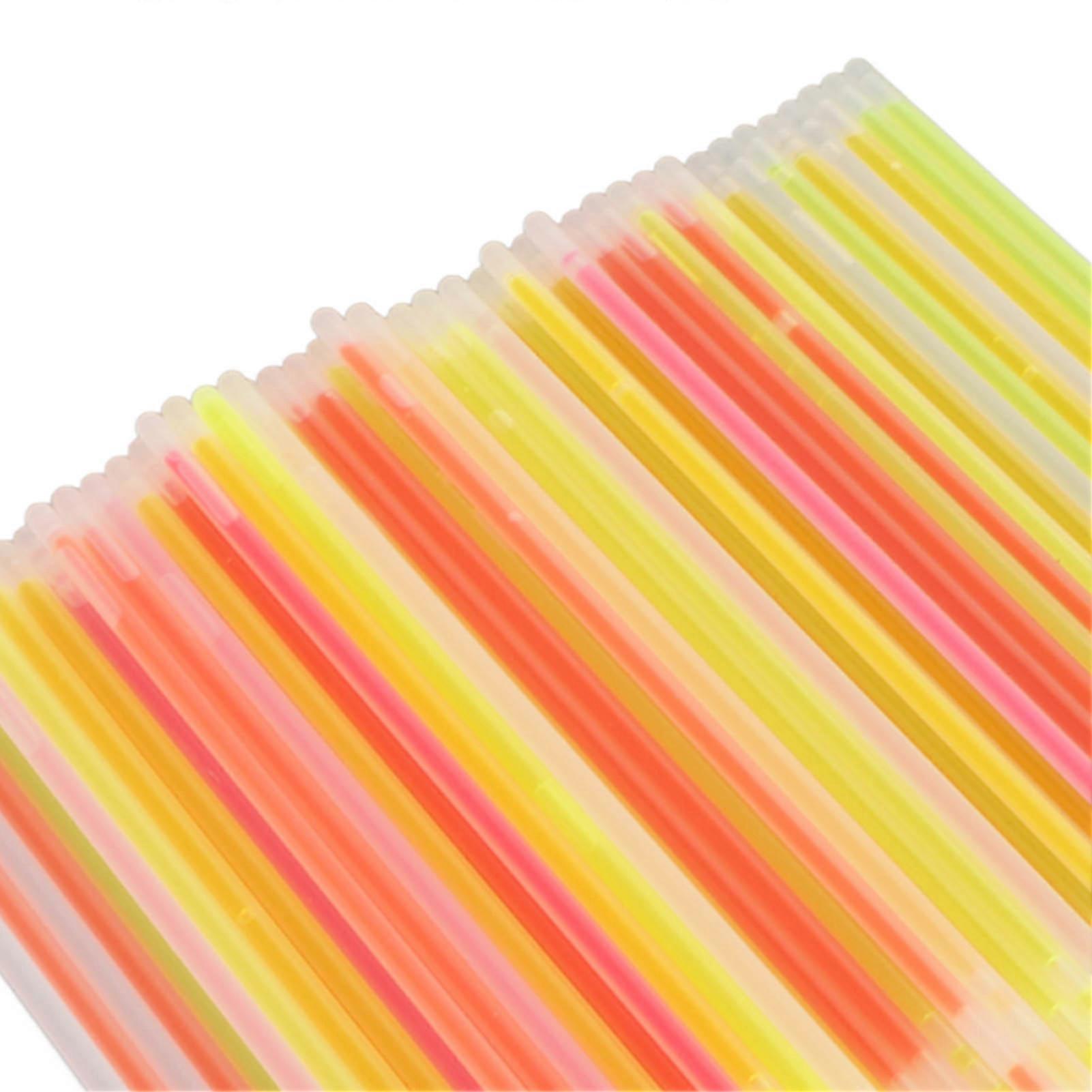 100PCS Glow Sticks Safe Waterproof Light Sticks Glow in The Dark Party ...