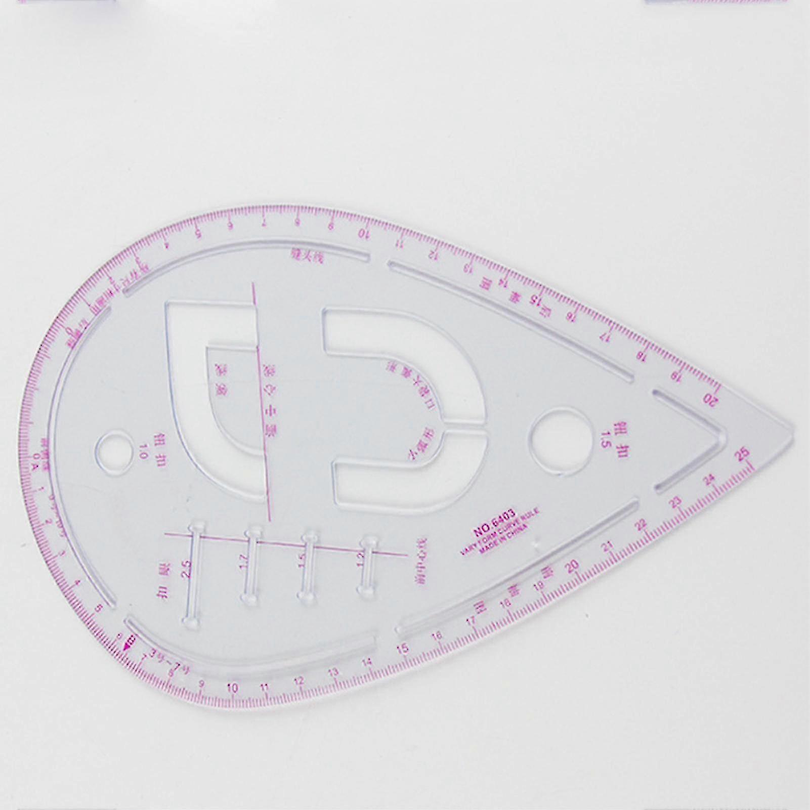 6pcs French Metric Ruler Clothing Fashion Ruler Curve Shaped Grading ...