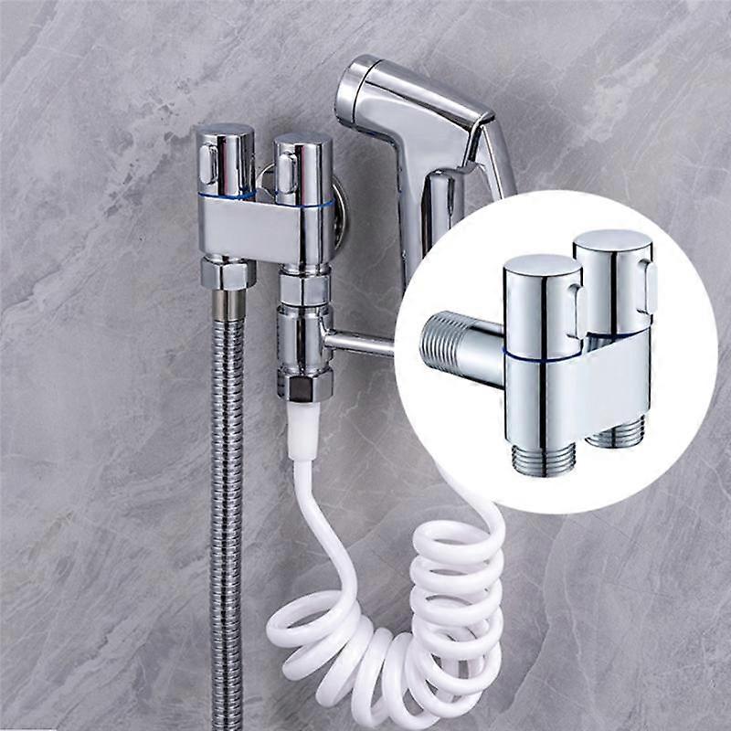 Mini Multi-Function Faucet Brass 1 Into 2 Out Dual Control Washing ...