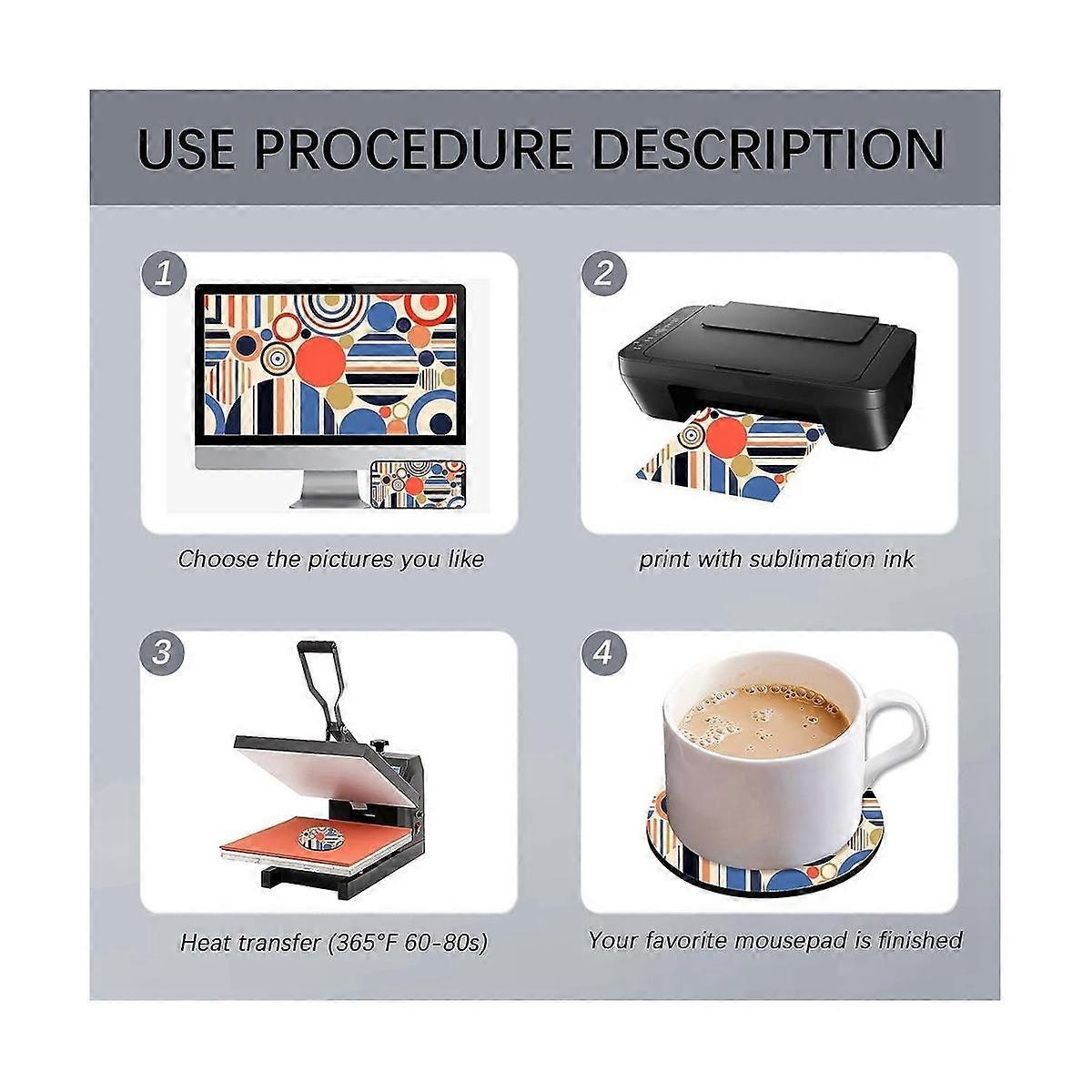 80PC Sublimation Blank Cup Coasters Bulk,4X4Inch Round Blank Cup Mat ...