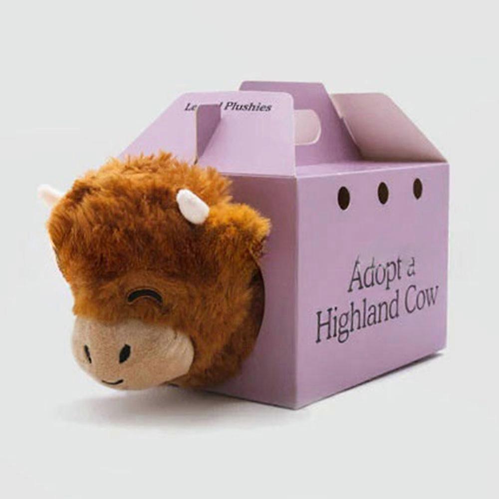 Adopt A Highland Cow Plush Cute Cow Stuffed Animal Fluffy Cow Figure ...