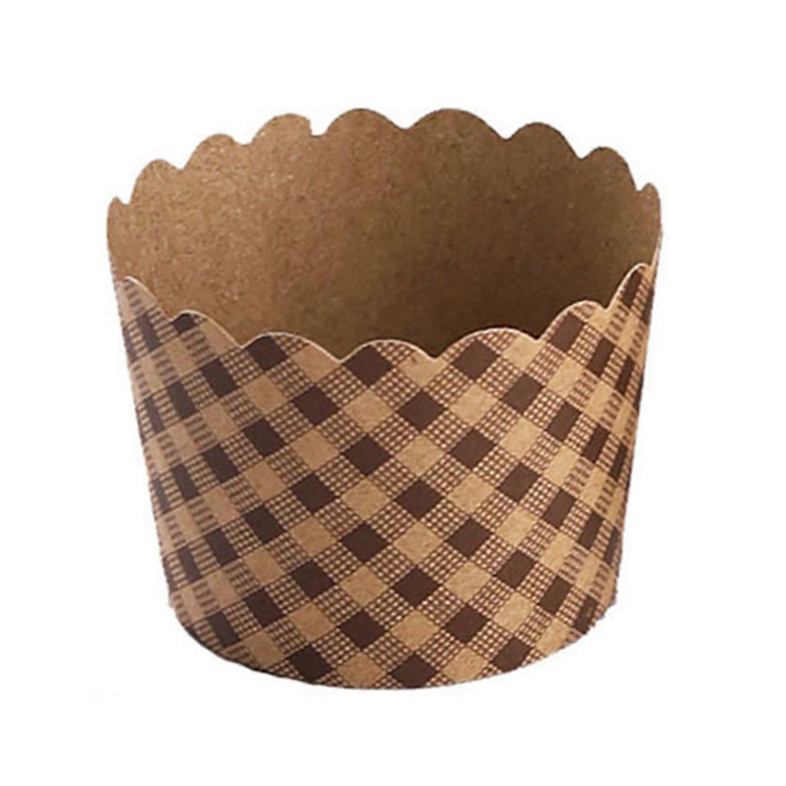 50Pcs Muffin Cup No Odor Food Grade Wood Pulp Paper High Temperature ...