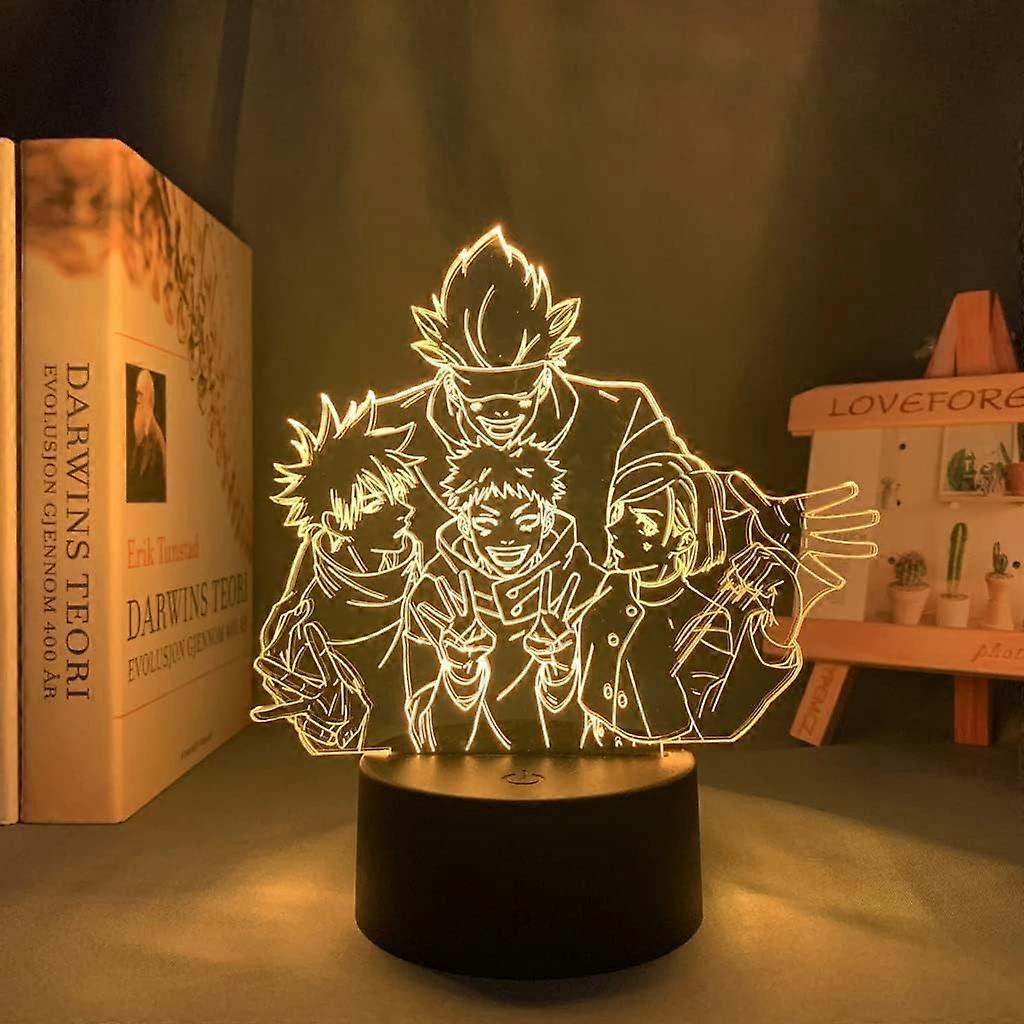 SBSG Jujutsu Kaisen Gojo 3D Illusion Night Light Lamp Smart Touch, RGB ...