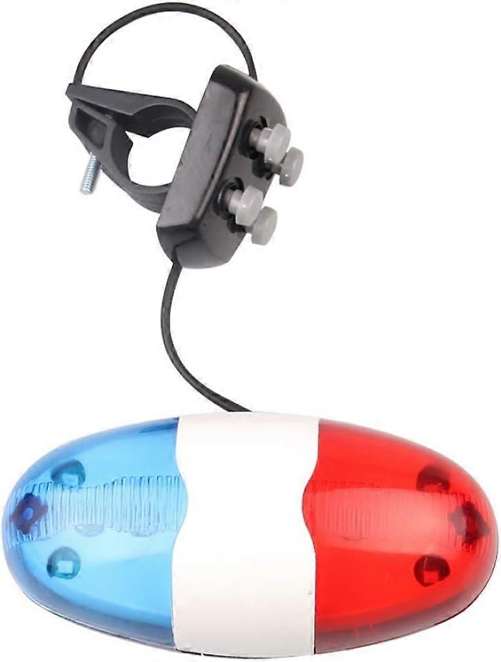 Bike Police Lights Horn Electronic Cycling Tail Lamp Horn 4 Sounds 6 ...