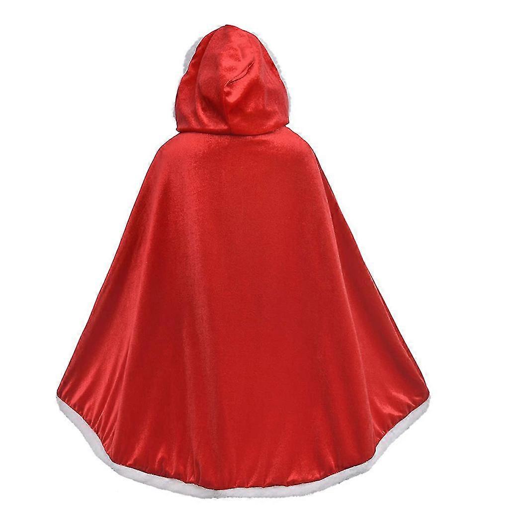 Cape Cloak Santa Costumes Cloak Princess Hooded Cape Robe Red Purple ...