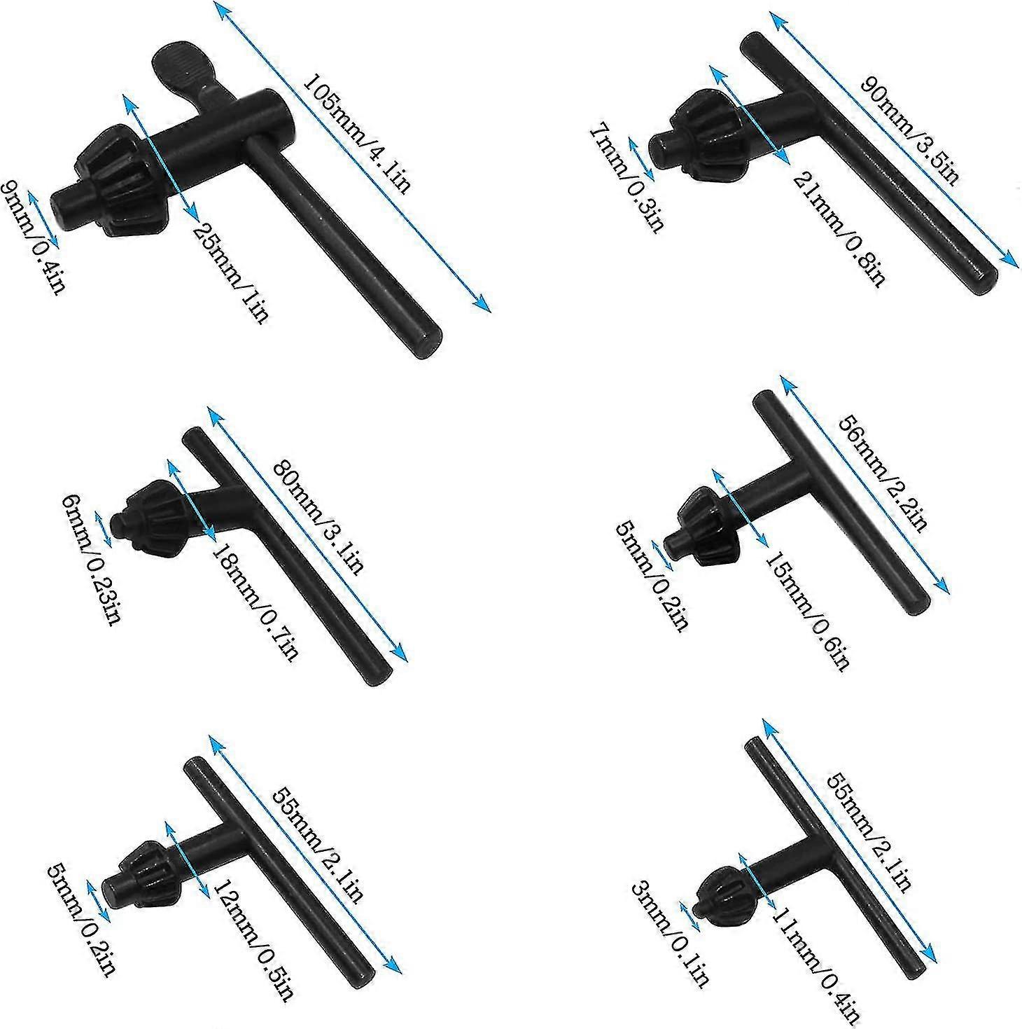 Universal Drill Chuck Key 4/6/10/13/16/20mm Chuck Key For Chuck Drill ...
