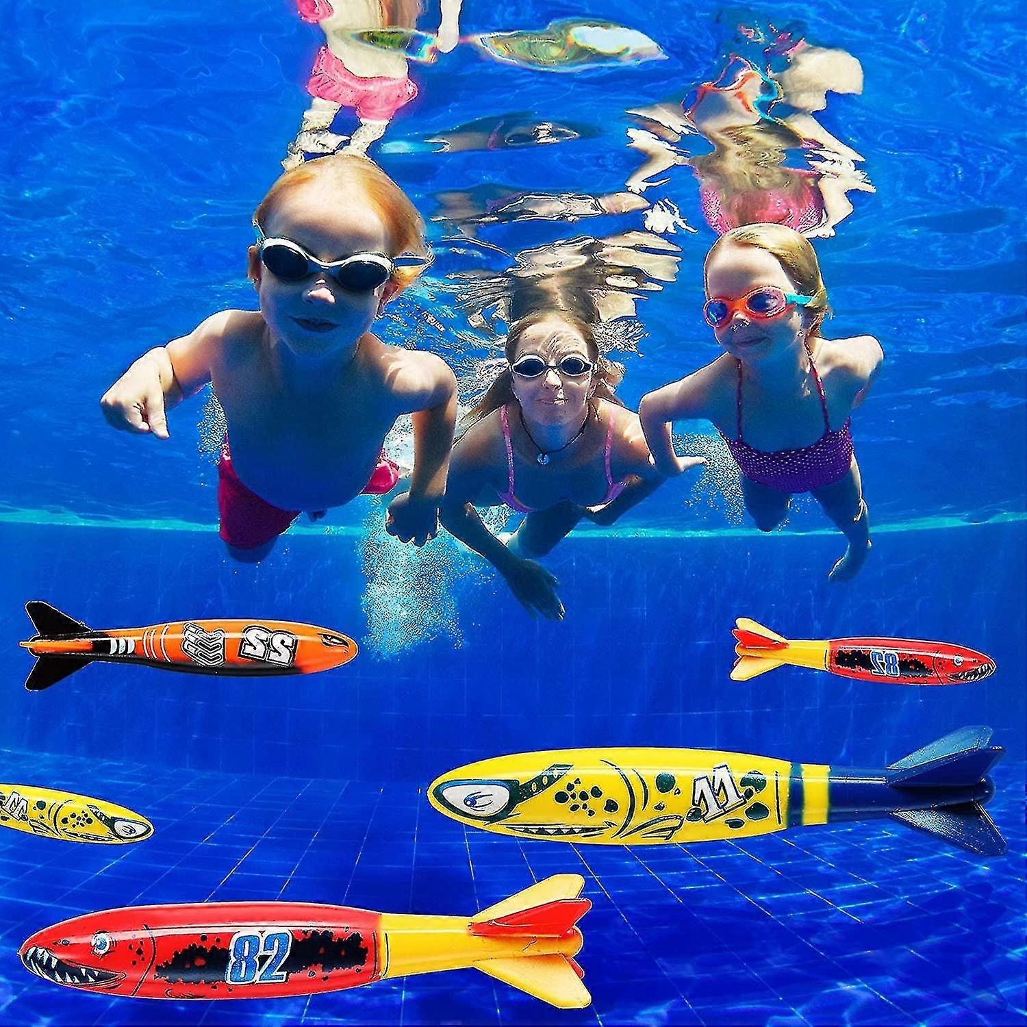4 Piece Dive Torpedo Bandits Pool Toys Underwater Diving | Fruugo UK
