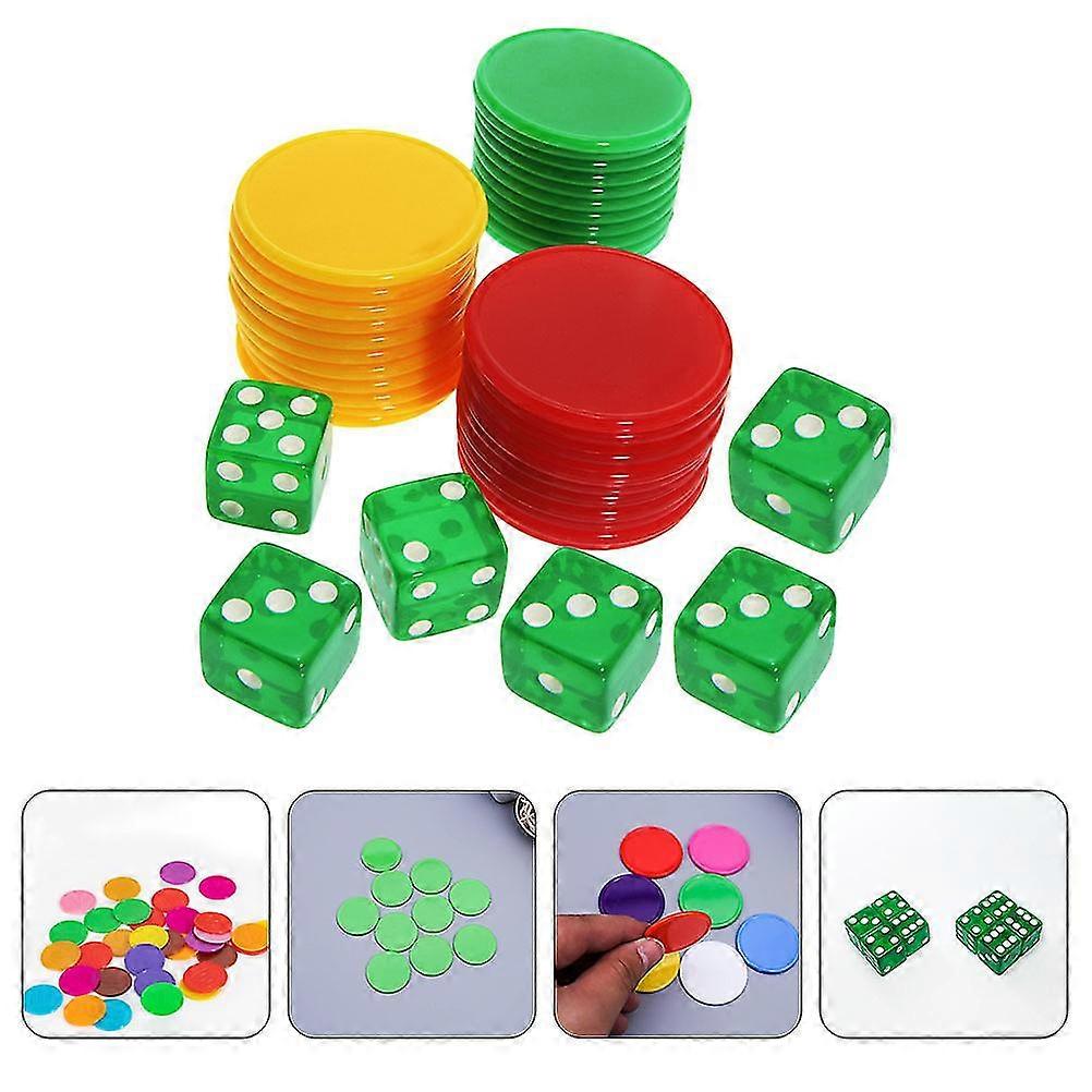 Colored Dice Bingo Chips Color Counting Chip Counting Chips Math Bingo ...