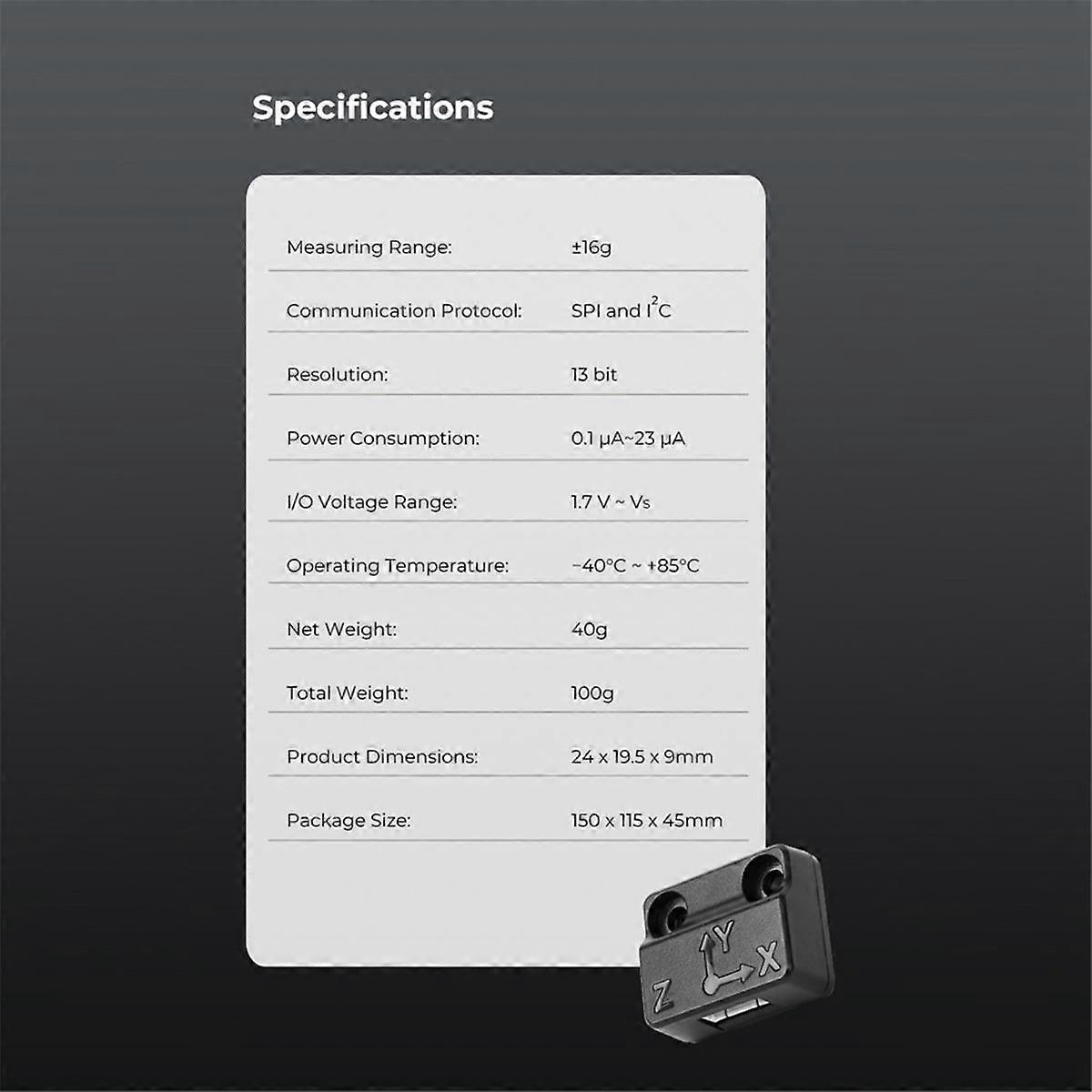 ADXL345 Vibration Compensation Sensor for Sonic Pad Precise Sensing ...