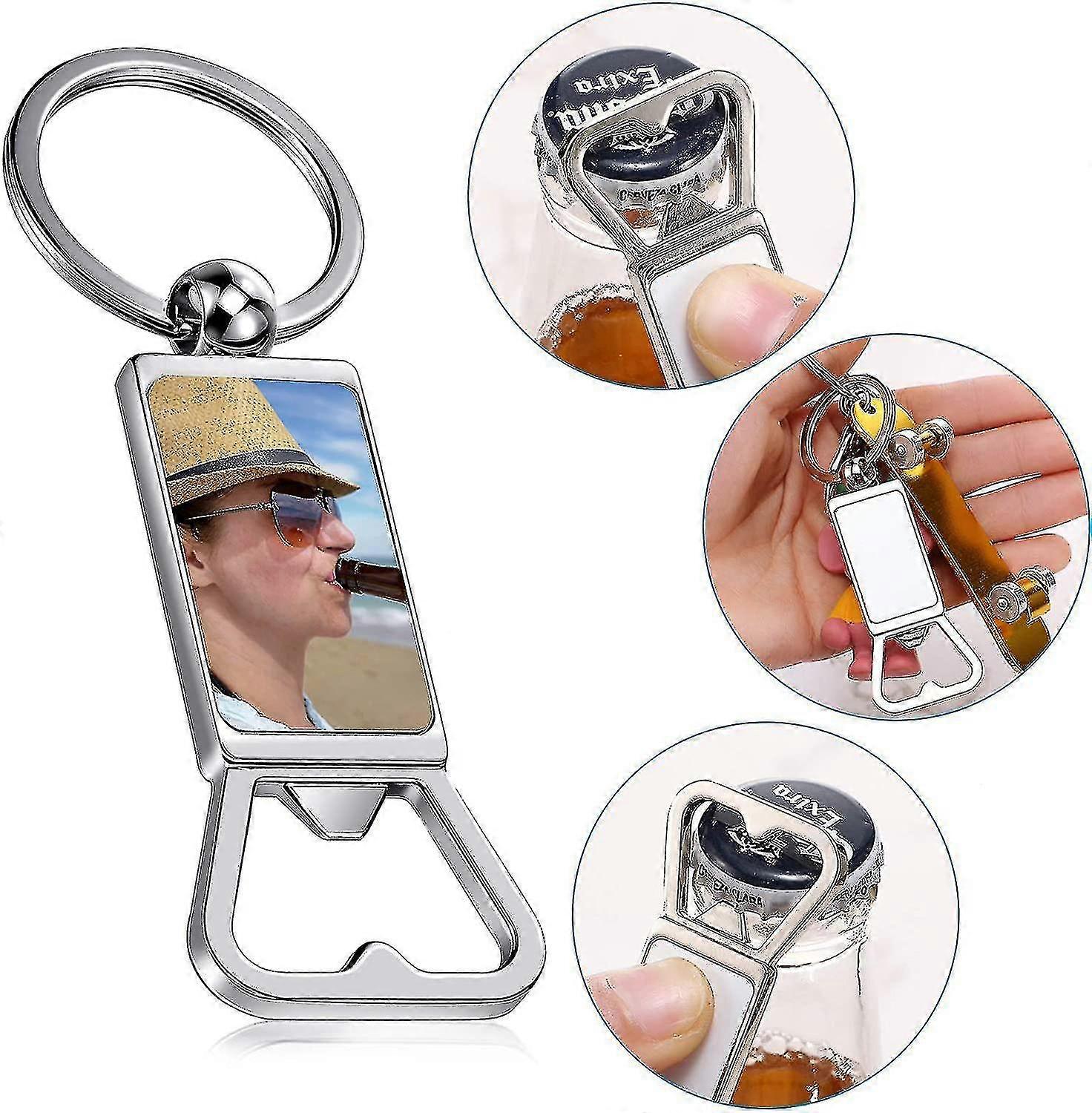 Sublimation Blanks Keychains Metal Bottle Opener Blank Key Rings ...