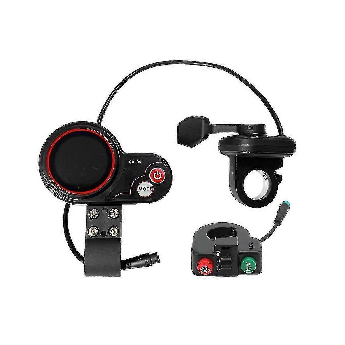 Qs-s4 72v thumb throttle lcd display instrument + switch button kit ...