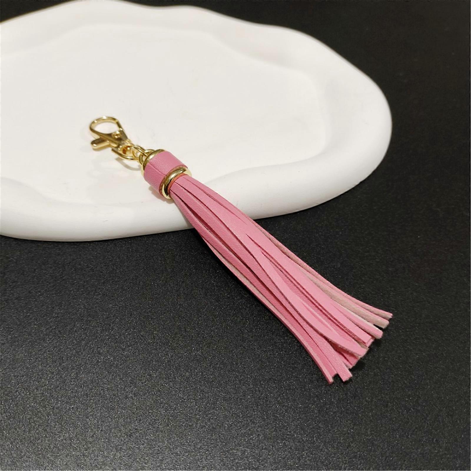 Fashionable PU Leather Tassels Keychain Durable PU Leather Tassels ...