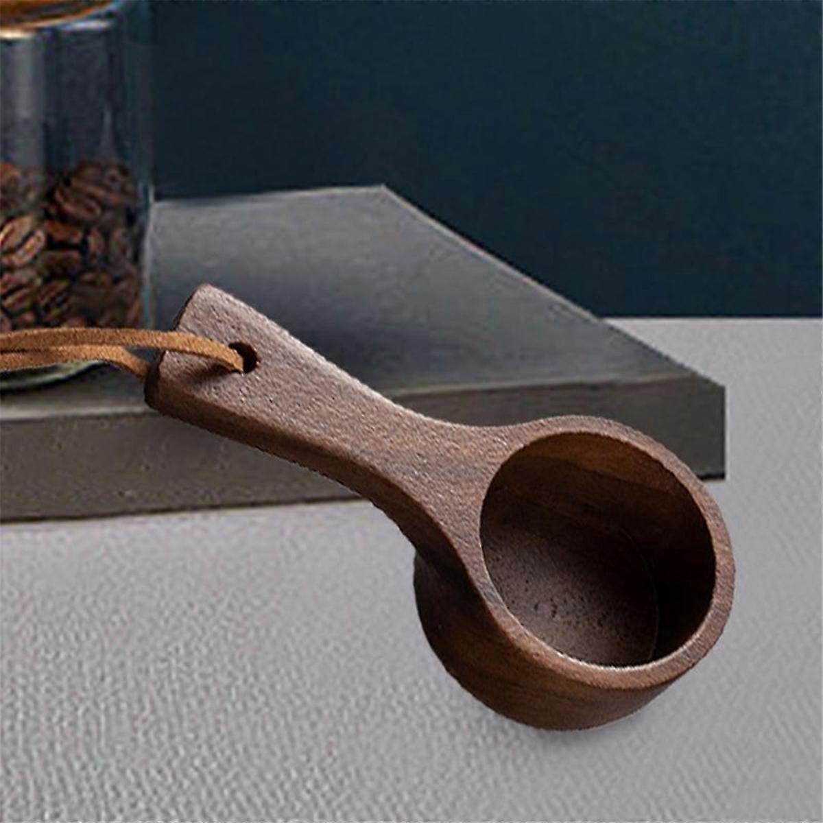Nature Wood Mini Measuring Scoop Tea Coffee Bean Scoop Sugar Spice ...