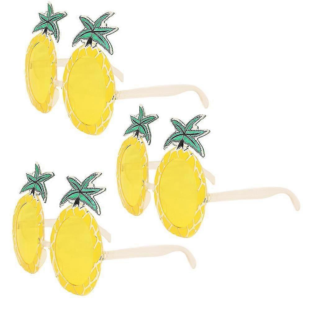 3 Pcs Pineapple Glasses Funny Pineapple Sunglasses Fruit Glasses Pineapple Eyewear For Dancing ...