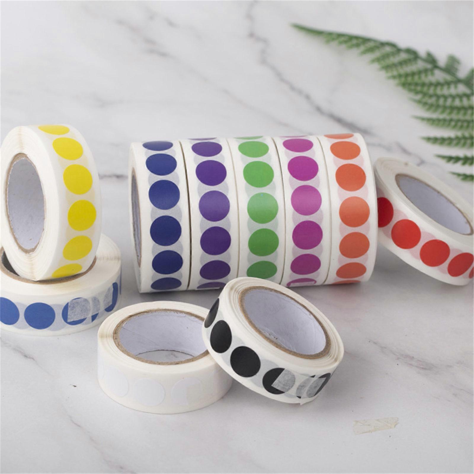 1000Pcs Colored Round Dots 13mm Small Dot Sticker Self Adhesive Round ...