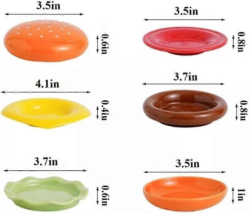 Stackable Burger Plate Set,Hamburger Plate set,Burger 6-layer Mini ...