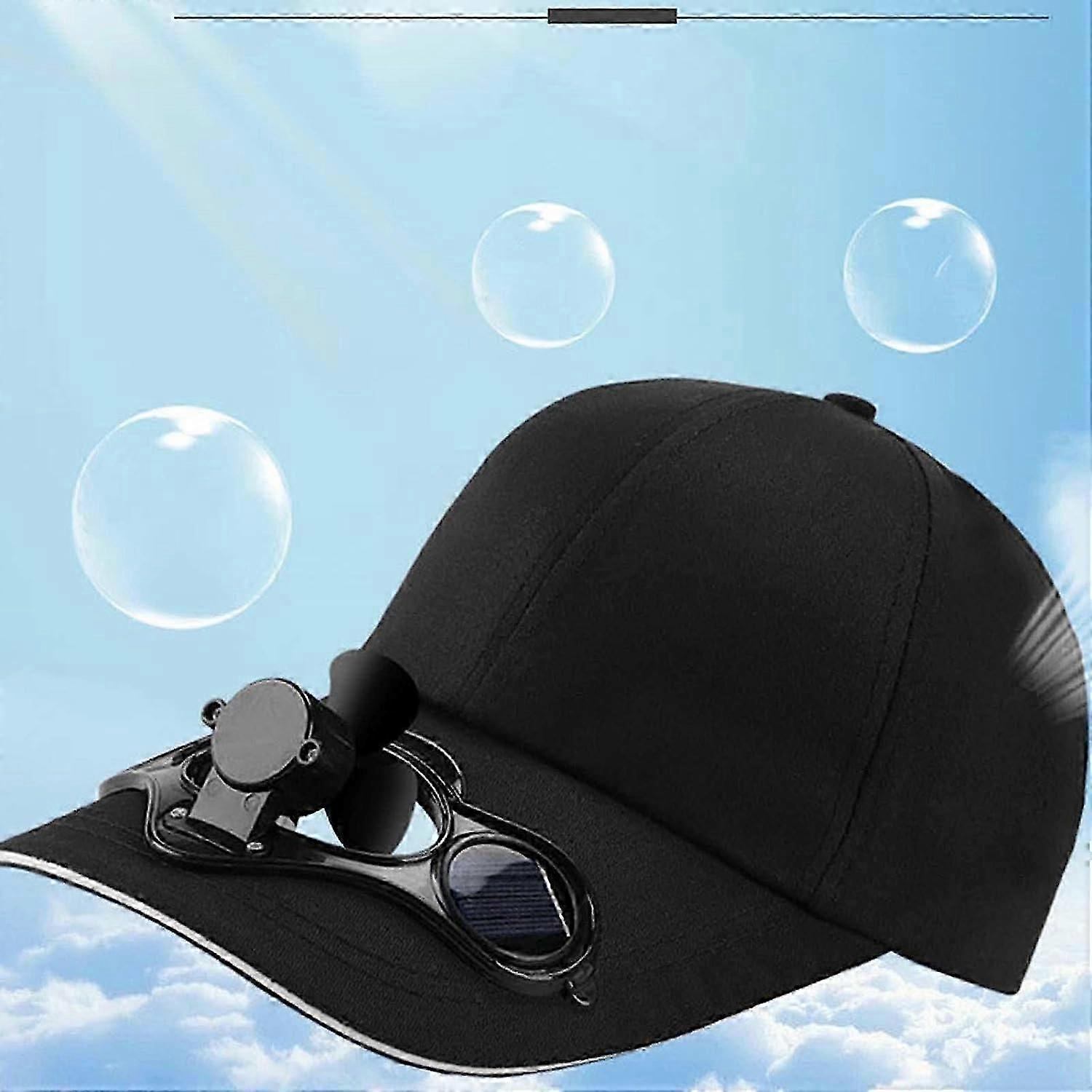 Black fan cap Solar fan cap Summer fan cap Baseball cap Golf cap Solar ...