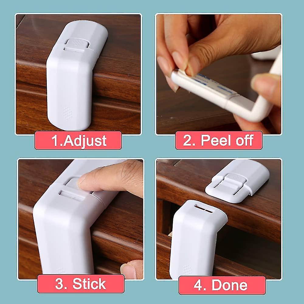 Cabinet Locks For Corner, 2 Pack Baby Safety Hidden Lock For Cabinets ...