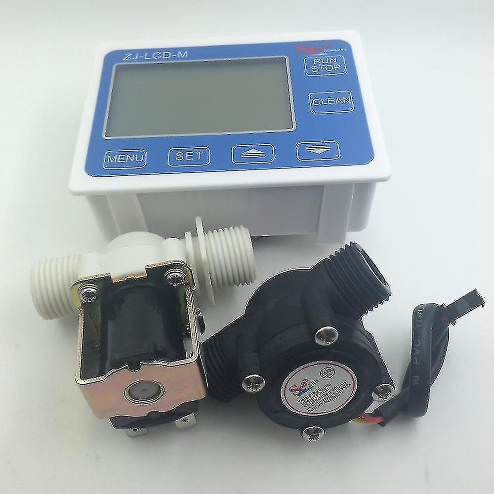 Yf-s201 G1/2" Water Flow Controller System Set Lcd Display + Solenoid ...