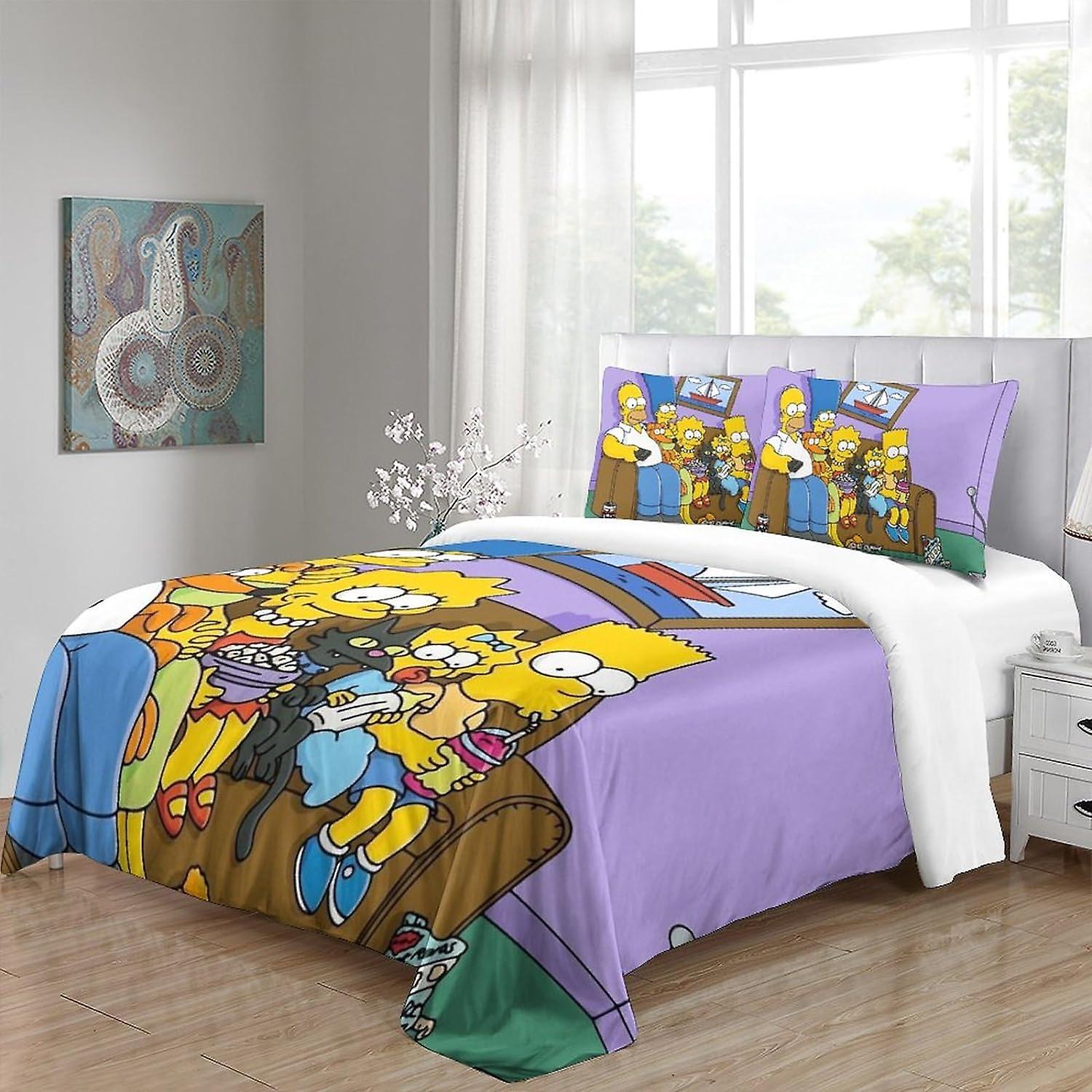 EKENOZ The Simpsons Comforter Cover Bedding Set Quilt Cover Duvet Cover ...