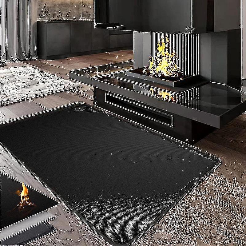 Hearth Rugs Fireproof Mats Fire Pit Mat For Wood Stove Fireplace Fire ...