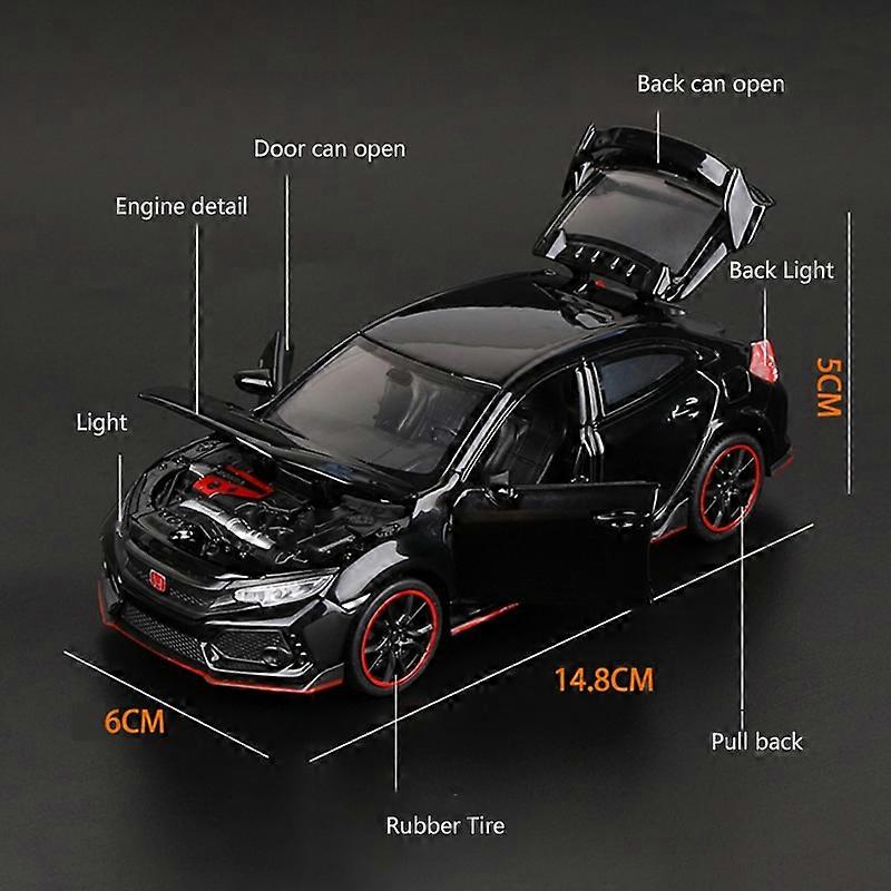 1:32 HONDA CIVIC TYPE-R Diecasts & Toy Vehicles Metal Car Model ...