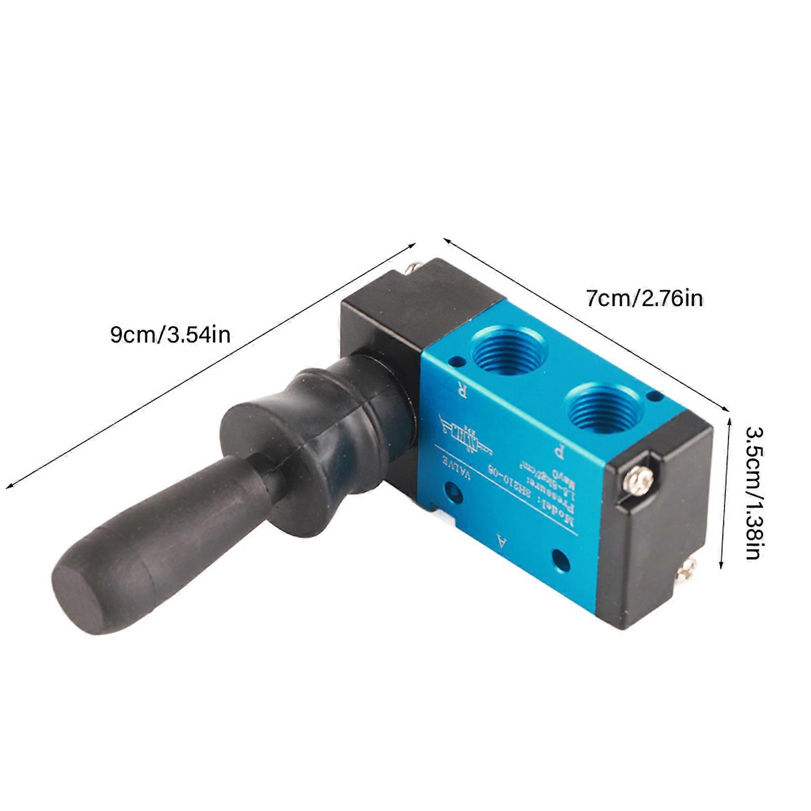 3H210?08 2 Position 3 Way 1/4" Hand Lever Operated Pneumatic Valve Air ...
