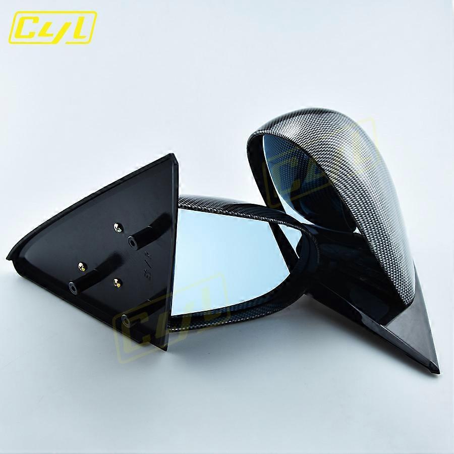 JDM Racing Carbon Film Spoon Style Manual Adjustable Car Side Rearview ...
