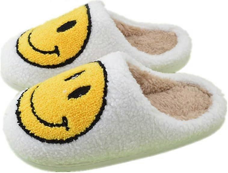 Cozy Face Plush Comfy Warm Slide on House Slipper with Memory Foam Home ...