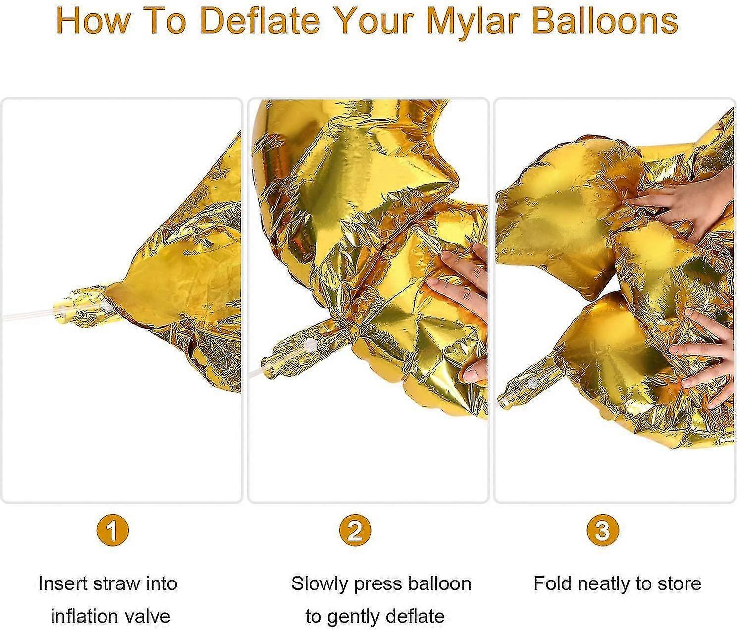 48 Pieces 16 Inches Foil Chain Balloons Jumbo Gold Chain Balloons Chain ...