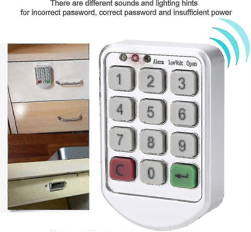 Electronic Cabinet Lock Kit Set,keyless Digital Electronic Intelligent ...